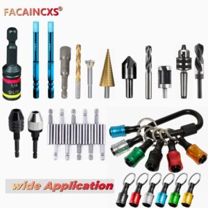 12PCS Bit Holders 1/4 Socket, Hex Shank Screwdriver Bit Holder for Impact Driver Drill Bit Keychain Extension Bar Quick Release Easy Change, Screwdriver Bit Holders for Tools & Home Improvement Gift