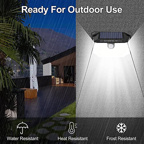 Solar Outdoor Lights Motion Sensor Security Light, Solar Powered Wall Lights 178 LEDs 500LM 3 Lighting Modes 270° Lighting Angle IP65 Waterproof for Garden Patio Porch Fence Yard (1 Pack)