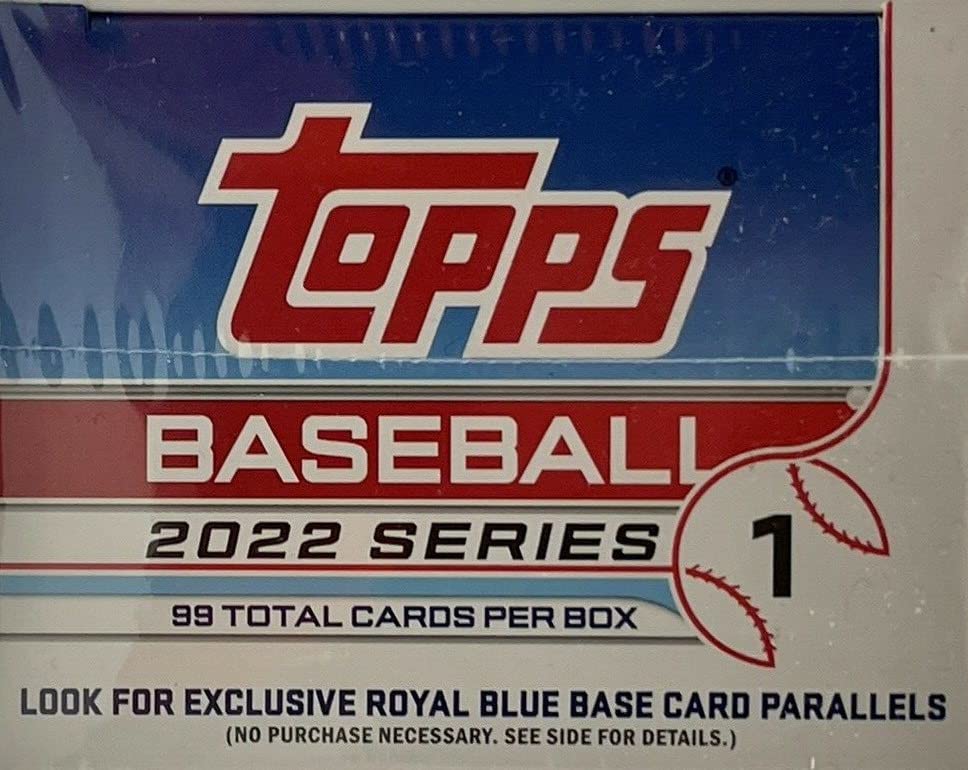 2022 Topps Series 1 Factory Sealed Blaster Box of Packs with 99 Cards including One EXCLUSIVE Commemorative Relic Card and Possible Rookies Autographs and Jersey Cards