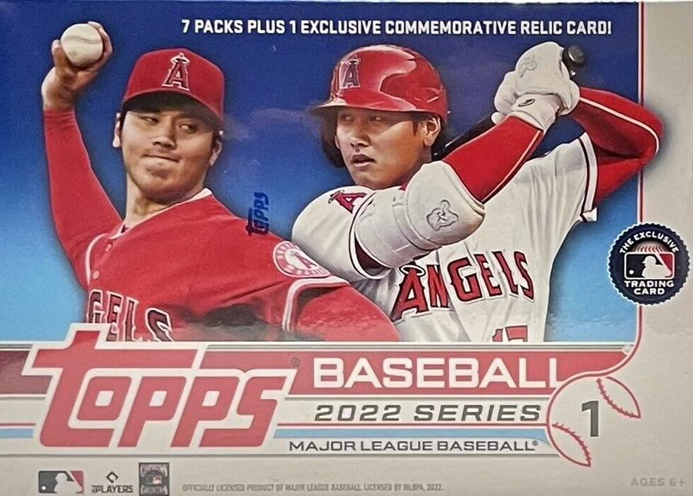 2022 Topps Series 1 Factory Sealed Blaster Box of Packs with 99 Cards including One EXCLUSIVE Commemorative Relic Card and Possible Rookies Autographs and Jersey Cards