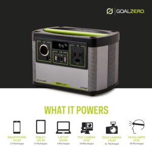 Goal Zero Yeti 200X Portable Power Station, 200-Watt-Hours Power Station with AC Inverter and Fast-Charging USB-C PD, Portable Solar Generator and Goal Zero Nomad 20, Foldable Monocrystalline 20 Watt