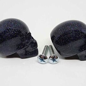 Black Holographic (HOLO) Cabinet Skull Knobs and Pulls (Set of 2)