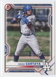 2021 bowman draft #bd-155 diego cartaya rc rookie los angeles dodgers mlb baseball trading card