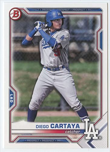 2021 Bowman Draft #BD-155 Diego Cartaya RC Rookie Los Angeles Dodgers MLB Baseball Trading Card