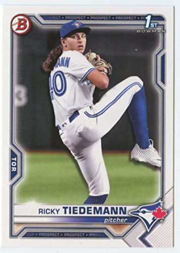 2021 Bowman Draft #BD-89 Ricky Tiedemann RC Rookie Toronto Blue Jays MLB Baseball Trading Card