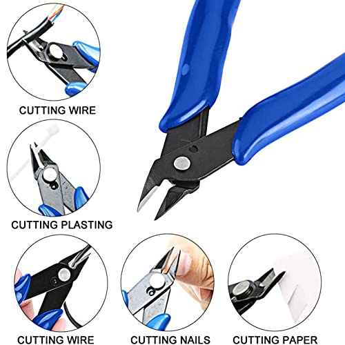 170 Wire Cutters Flush Cutter Pliers Set, Dikes Wire Cutter for Crafts Making, Micro Side Cutters for Plastic Models, Diagonal Cutte