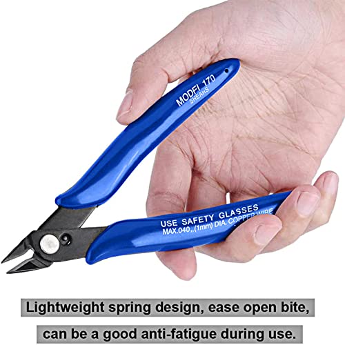 170 Wire Cutters Flush Cutter Pliers Set, Dikes Wire Cutter for Crafts Making, Micro Side Cutters for Plastic Models, Diagonal Cutte