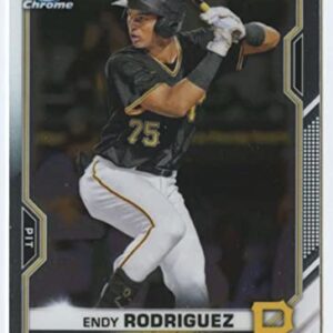 2021 Bowman Chrome Draft #BDC-168 Endy Rodriguez RC Rookie Pittsburgh Pirates MLB Baseball Trading Card