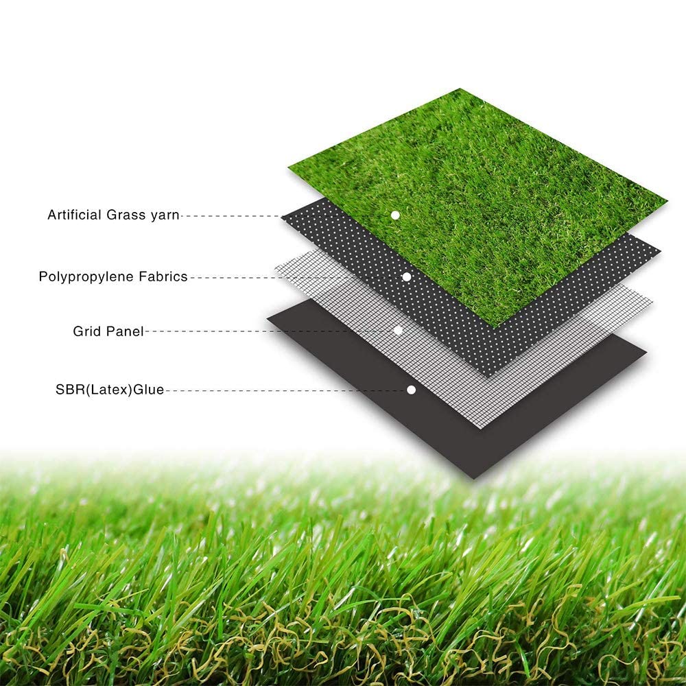 Moxie Direct Artificial Grass Turf Lawn , 3Feet X 8Feet Realistic Indoor Outdoor Garden Balcony Decor Landscape Synthetic Fake Grass Pet Rug Carpet