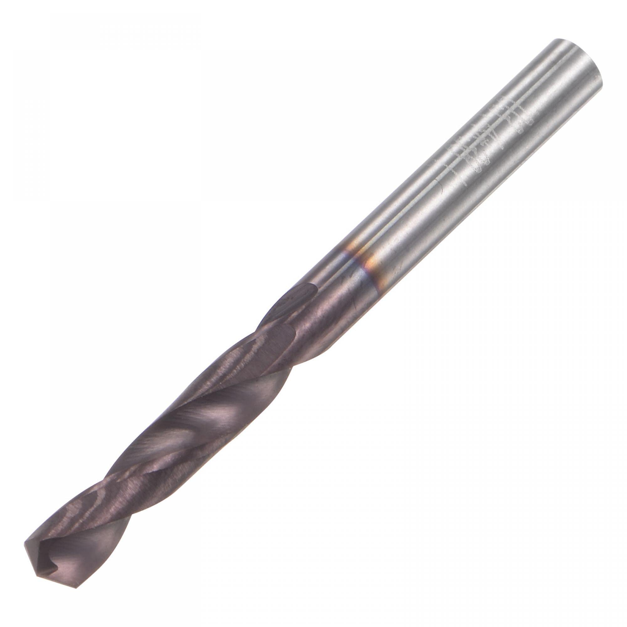 uxcell Carbide Twist Drill Bits 3.4mm, DIN K45 Tungsten Carbide AlTiSin Coated Jobber Drill Bits Straight Shank Drilling Cutter for Stainless Steel Alloy Steel