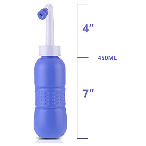 Portable Bidet Bottle for Travel Personal Hygiene Care Manual Bidet (11in), Blue