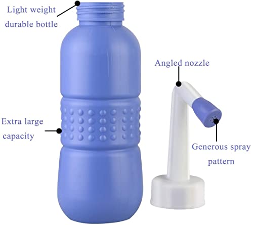 Portable Bidet Bottle for Travel Personal Hygiene Care Manual Bidet (11in), Blue