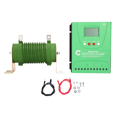 24V 48V Wind Solar Hybrid Charge Controller, MPPT Boost Charge LCD Solar Energy Controller LCD Large Screen Digital Display(GPI48280)