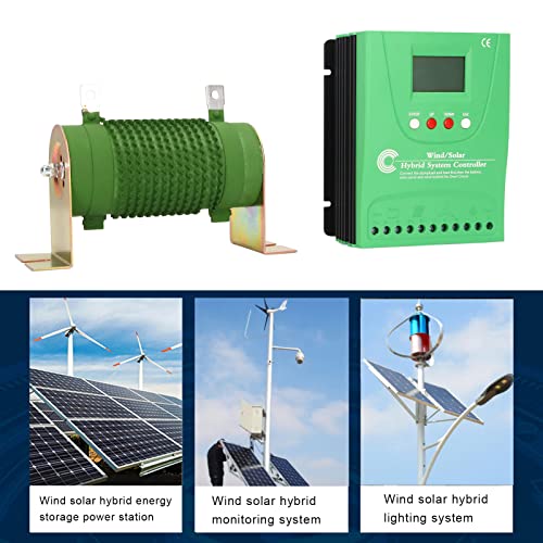 24V 48V Wind Solar Hybrid Charge Controller, MPPT Boost Charge LCD Solar Energy Controller LCD Large Screen Digital Display(GPI48280)