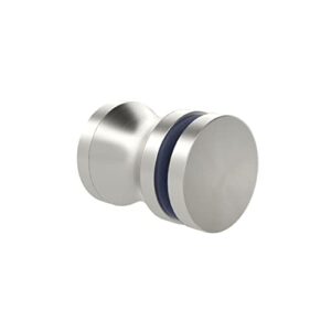 ckb bathroom shower glass round single sided door knob brushed nickel with solid 304 stainless steel door handle pull for bathroom lock hardware