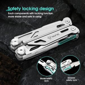 SIUPRO Multitool Pocket Knife for Men, Tactical Multi Tool With Scissors, Saw, Survival Folding Pliers with Replaceable Wire Cutters for Camping, Outdoor, Gifts Ideas, SD-10