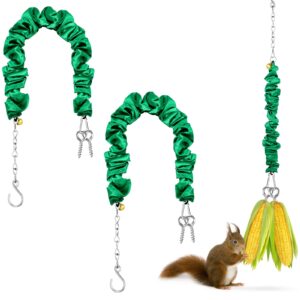 2 pcs bungee squirrel feeder squirrel feeder for outside corn cob holder for squirrels funny squirrel feeder for garden backyard feeding supplies