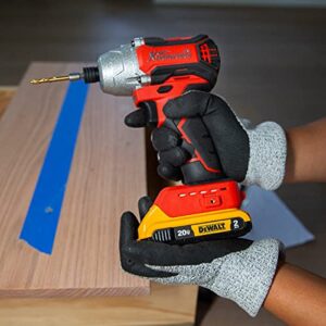 XtremepowerUS 47532 Impact Driver 1/4" w/2.0 Ah Battery 20V Brushless Cordless Red Lithium-Ion Drill Electric Combo