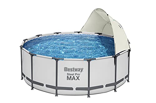 Flowclear Round Pool Canopy Sunshade, Compatible with 10'-18' Round Above-Ground Pools