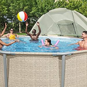 Flowclear Round Pool Canopy Sunshade, Compatible with 10'-18' Round Above-Ground Pools