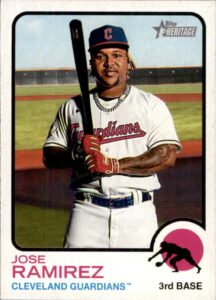 2022 topps heritage #242 jose ramirez cleveland guardians nm-mt mlb baseball