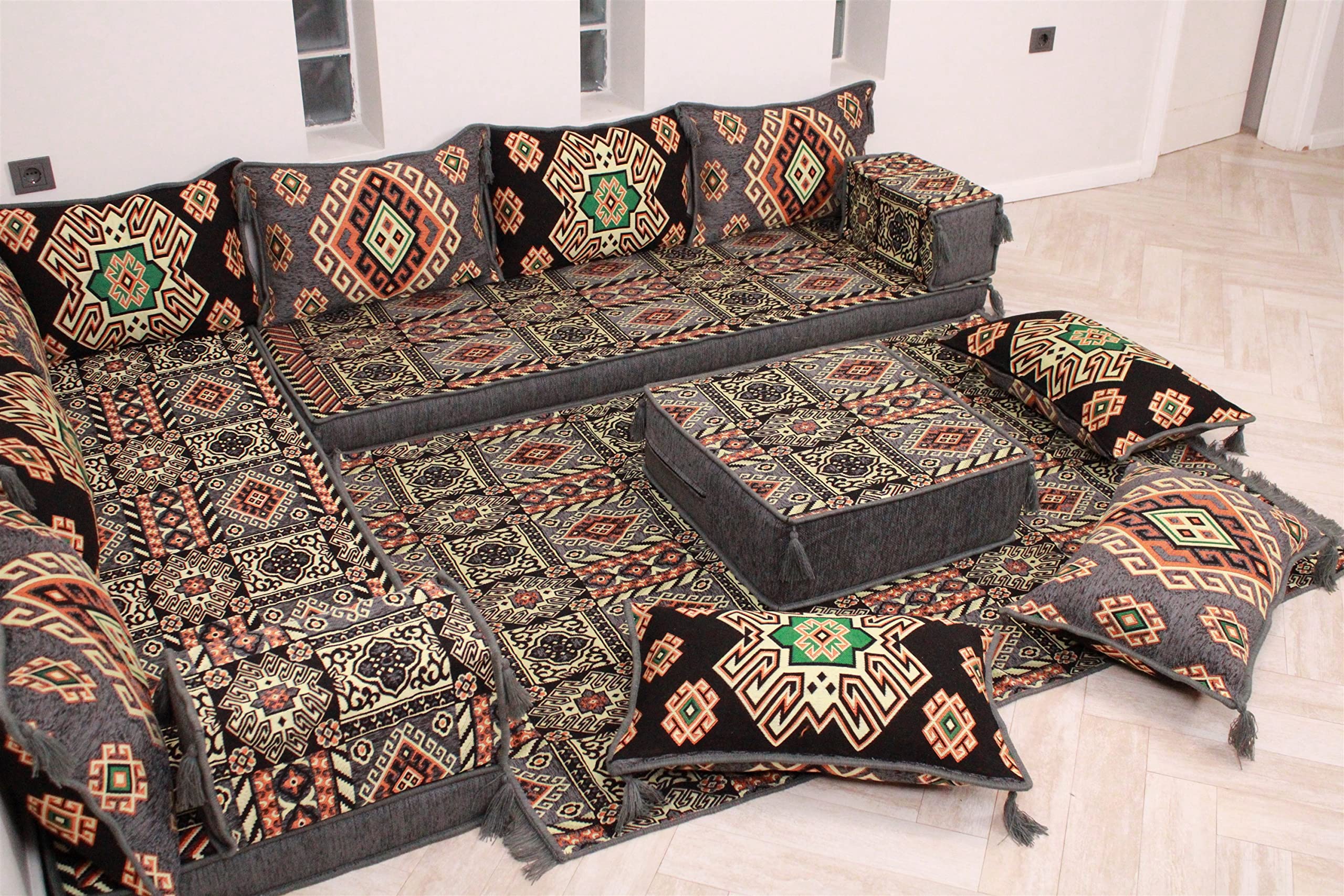 Arabic Majlis Sofa Set, Arabic Cushions, Modular Sofa, Moroccan Sofa, Furniture