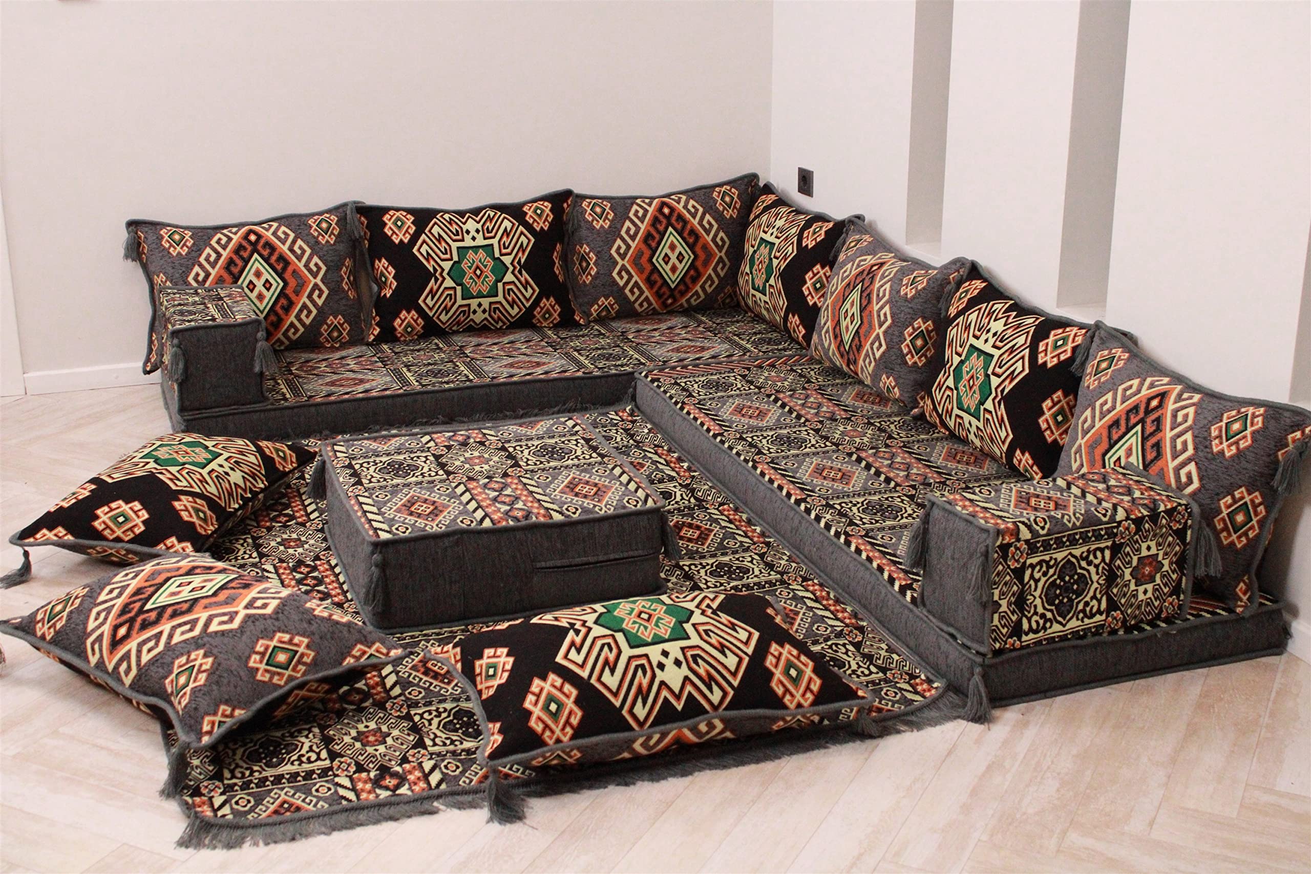 Arabic Majlis Sofa Set, Arabic Cushions, Modular Sofa, Moroccan Sofa, Furniture