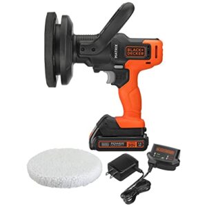 black+decker matrix 20v max buffer kit, for cars, floors and furniture, 3500 rpm, battery & charger included, orange (bcbmt120c1ff)