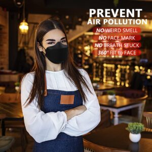 YIDERBO KN95 Face Masks 100 Pack Breathable Filter Efficiency=95% Protection Disposable KN95 Mask, HD-488, Black