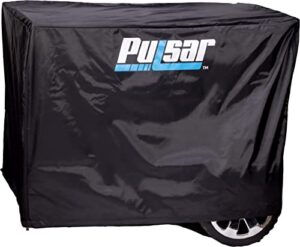 pulsar generator cover waterproof 31 x 21 x 23 inch heavy duty polyester universal generator cover for portable generator 5000-12000 watt, black