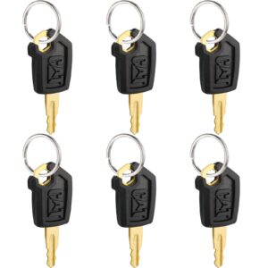 tecreddy cat keys for caterpillar heavy equipment part #5p8500, 6-pack