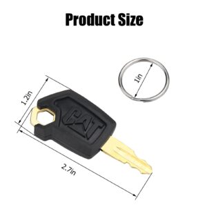 Tecreddy Cat Keys for Caterpillar Heavy Equipment Part #5P8500, 6-Pack