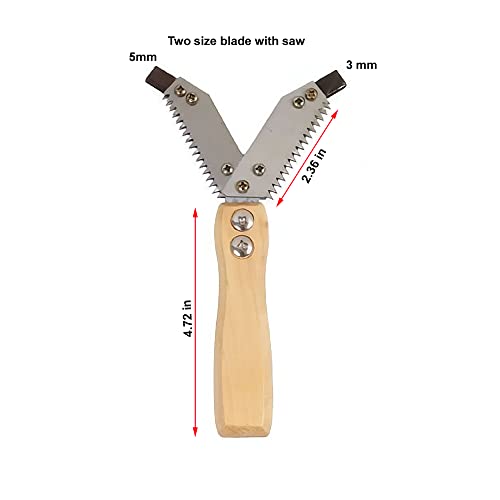 Girdling Knife,3mm-5mm 2 in 1 Ring Barking Cutter,Tree Girdling Tool for Fruit Tree