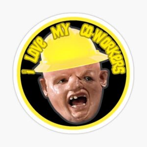 3pcs cool stickers funny love my co-workers hard hat sticker, 2.5 inch - hardhat laborer construction foreman loading wait welder decal oilfield trash hard hat sticker