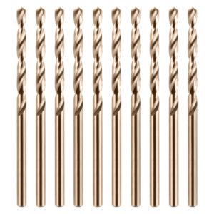 cobalt drill bit set, m35 twist hss drill bits straight shank, 2mm high speed steel drill bits for drilling in hard metal, stainless steel, cast iron (3mm)