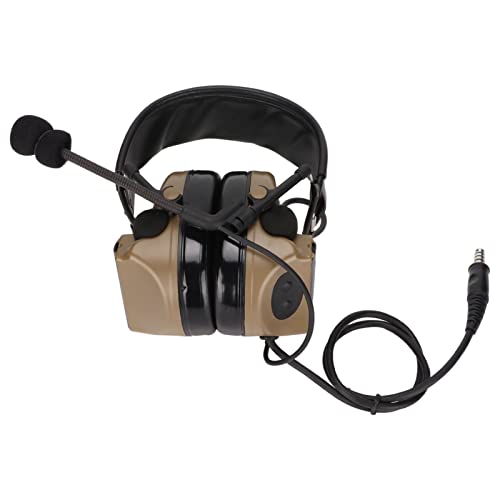 01 02 015 Military Headphones, Noise Reduction Foldable Military Earmuffs for GP-300 for DEP450 for Brown