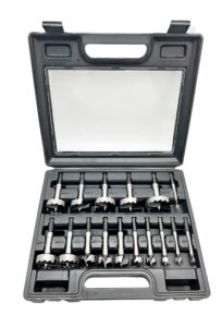 cortool forstner bit set 16pcs hex shank, wood drill bits set with multi sided shank