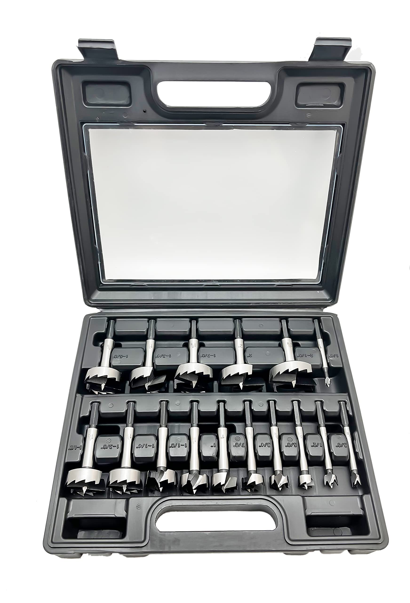 CORTOOL Forstner Bit Set 16Pcs Hex Shank, Wood Drill Bits Set with Multi Sided Shank