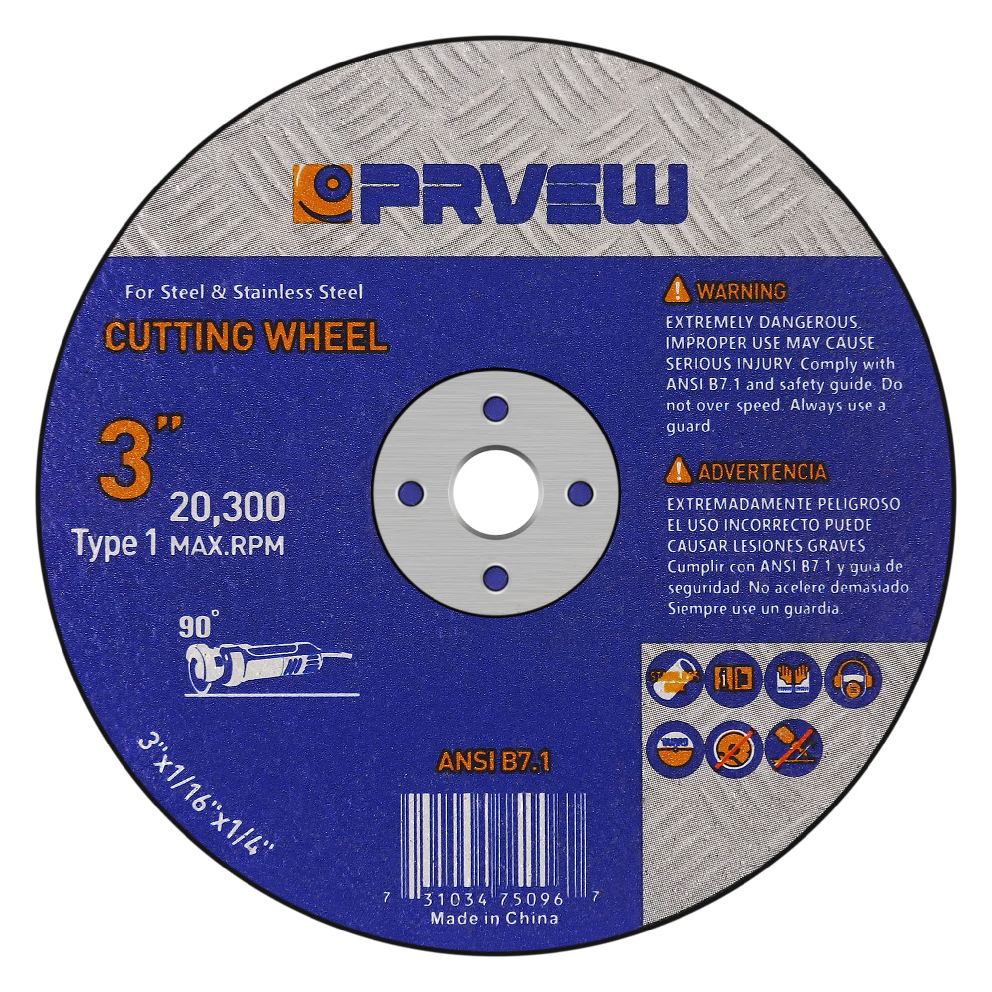 PRVEW 25-Pack 6 Inch Cut Off Wheels,6"x0.045"x7/8"Cutting Wheels, Angle Grinder Cutting Disc General Purpose Cut-Off Wheel(6-Inch)