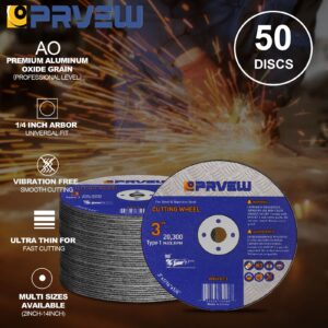 PRVEW 25-Pack 6 Inch Cut Off Wheels,6"x0.045"x7/8"Cutting Wheels, Angle Grinder Cutting Disc General Purpose Cut-Off Wheel(6-Inch)