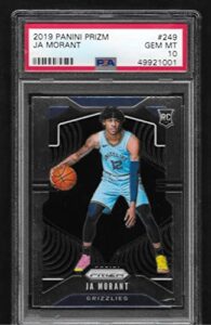 psa 10 ja morant rookie card panini prizm #249 graded psa 10 gem mint nba superstar player