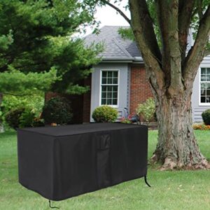 Jungda Outdoor Storage Box Cover for Keter XXL 230 Gallon Plastic Deck Storage Container Box,Waterproof Patio Storage Box Cover - 58 x 33 x 34 Inch