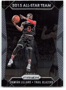 2015-16 panini prizm 2015 all-star team #370 damian lillard nm-mt portland trail blazers basketball