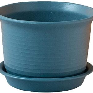 Extra Large Saucer Plastic Plant Pots, Indoor Planter Pots, Durable Thickened Flower Pot with Drainage Hole with Herb Tray Cactus Flowers Bonsai Birthday Wedding Gift,Green,Extra Large