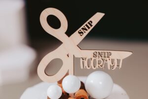 funny vasectomy wooden cake topper, snip snip hooray cake topper vasectomy party for him