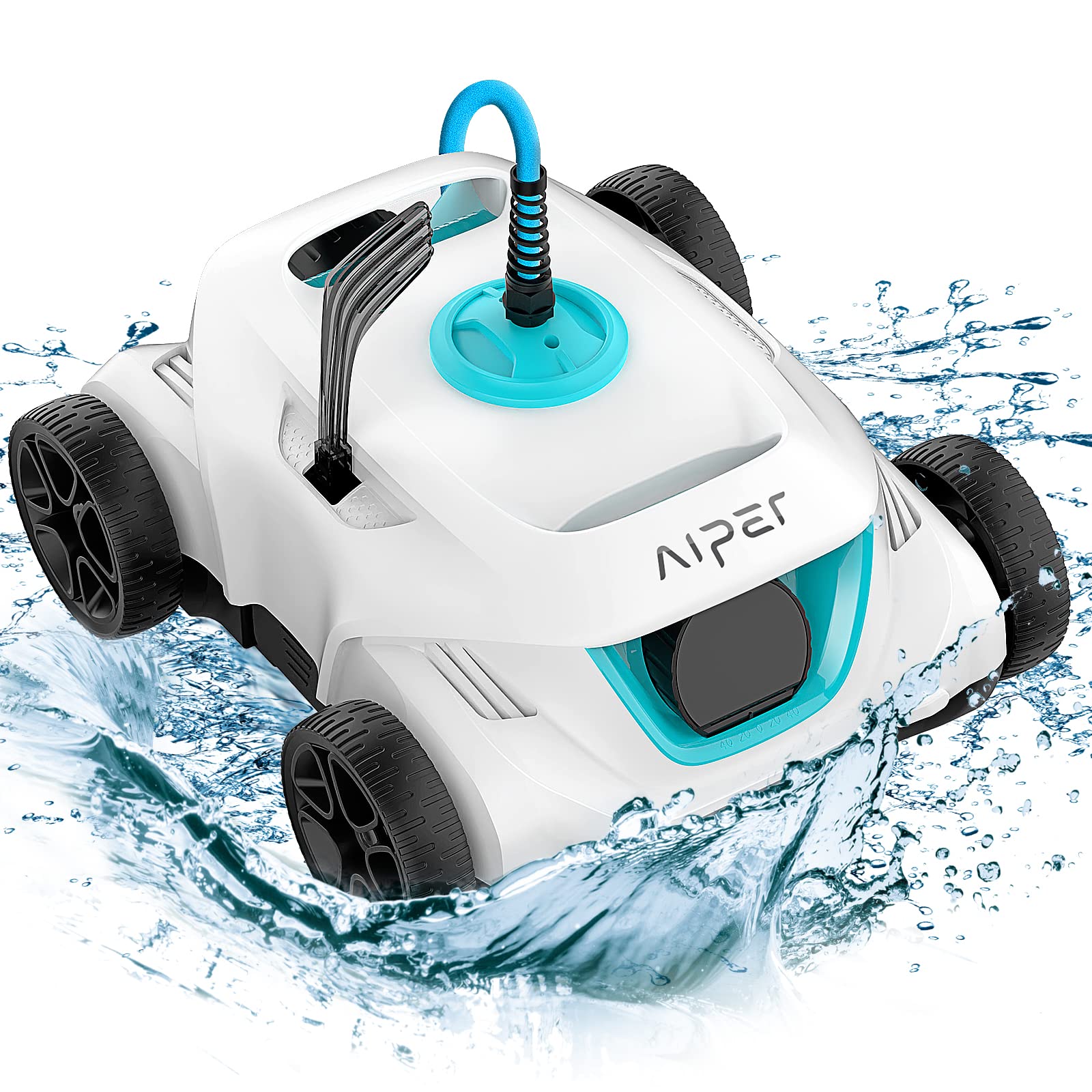 AIPER Automatic Pool Cleaner, Second Generation Robotic Pool Vacuum with Dynamic Dual-Drive Motors, Bottom Brush, 33ft Swivel Floating Cable, Ideal for Above/In Ground Pool Floor Cleaning