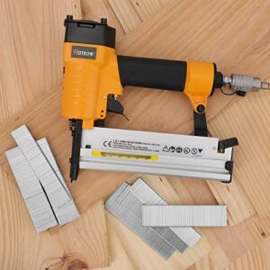 Hoteche 2-in-1 Pneumatic Brad Nailer 18Ga 3/8-Inch to 2-Inch Staple Gun Kit Framing Palm Nail Gun for Wood Working and Roofing Pin Nailer with Carrying Box