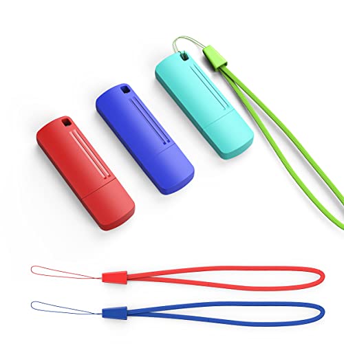 K&ZZ 32GB Flash Drives 3.0 with Lanyard 3 Pack 32 GB USB 3.0 Thumb Drive USB Stick 32G USB 3.0 Flash Drive Zip Drives for Data Storage (Red Blue Cyan)