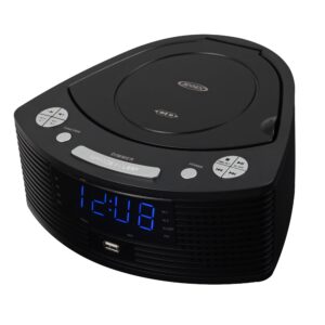 Jensen® Stereo Compact Disc Player with AM/FM Digital Dual Alarm Clock Radio