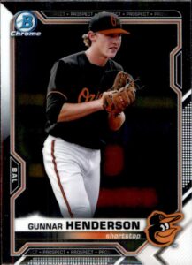 2021 bowman chrome prospects #bcp-49 gunnar henderson baltimore orioles baseball nm-mt